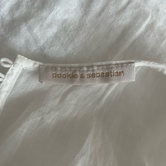 Pookie & Sebastian | Tops | Pookie Sebastian Ninon White Sheer Blouse ...